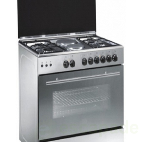 Scanfrost 4 Gas Burners, 2 Electric Branded Gas Cooker SFC 967SS